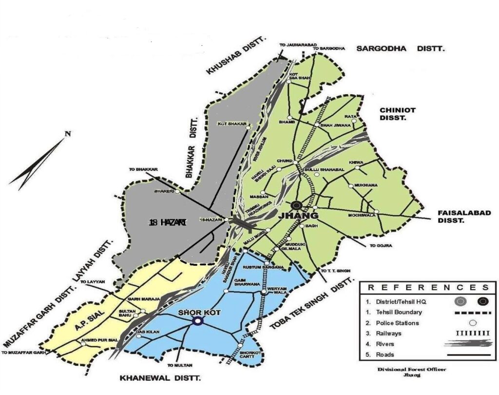 Map of Jhang | District Jhang Portal